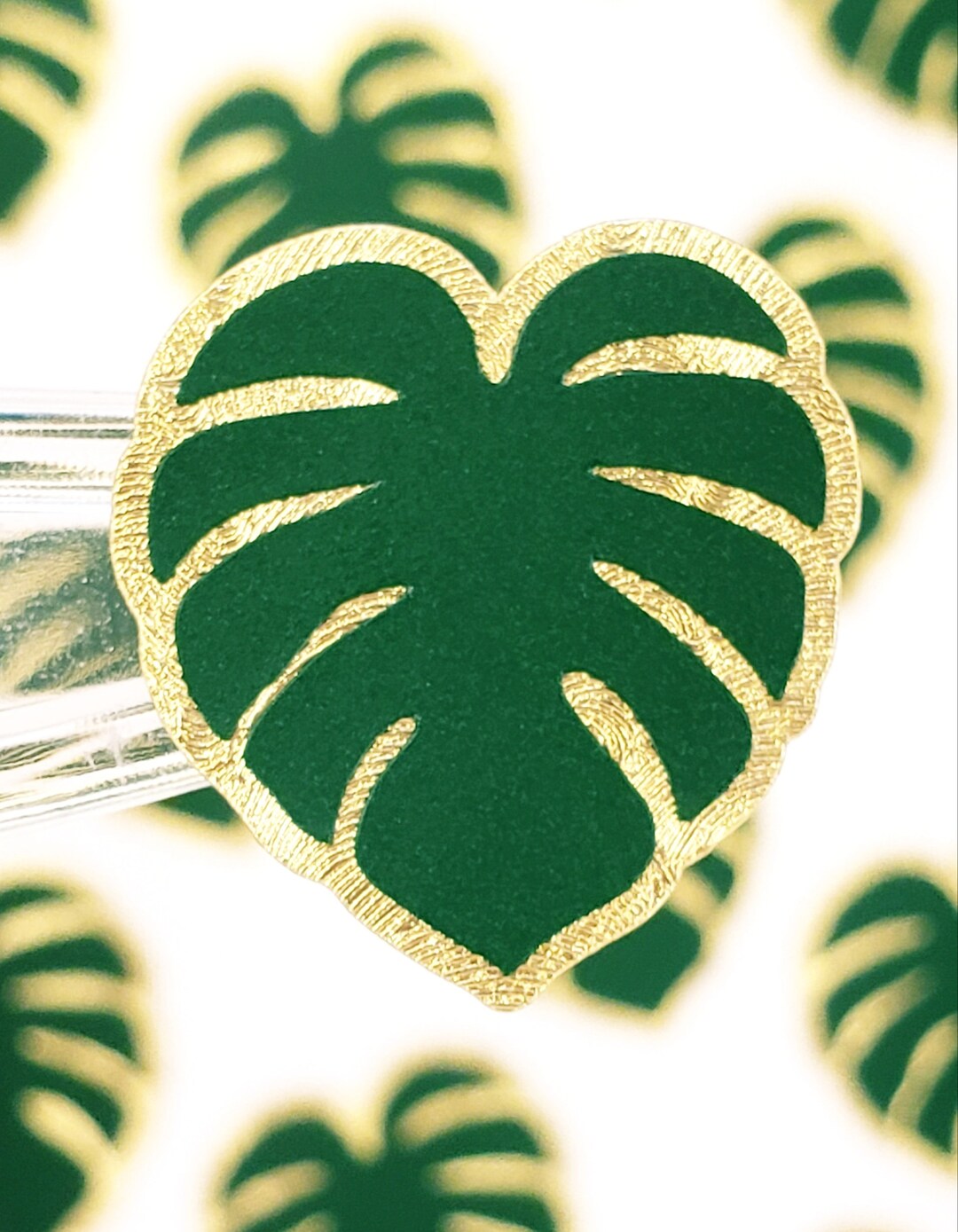 Tropical Monstera Palm Leaf Stickers, Set of 25, 50 or 100 Green and ...