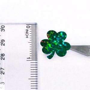 Shamrock Sticker Sheet, Set of 40 Sparkly Green Vinyl Decals, St ...