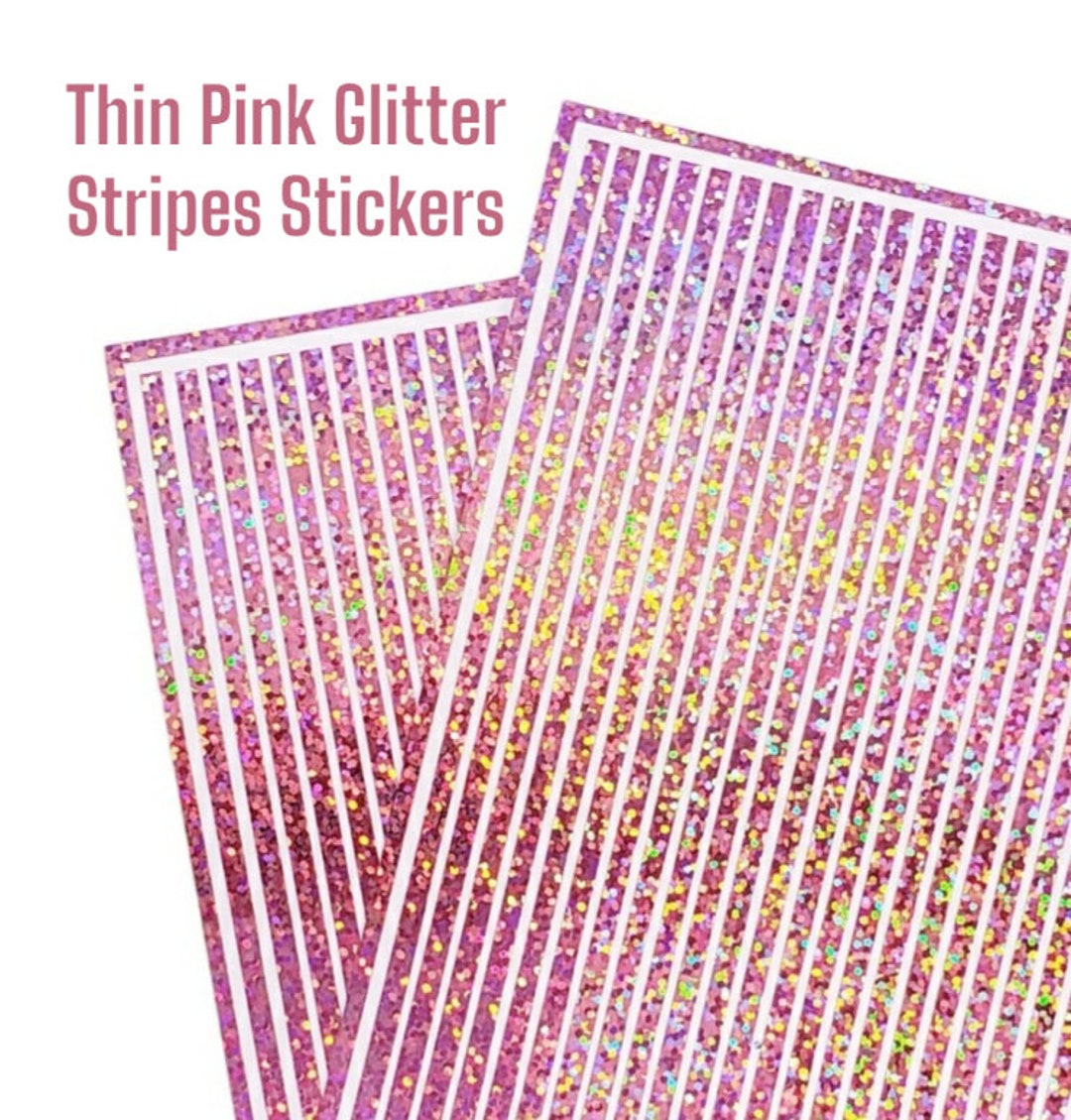 Light Pink Straight Line Border Sticker Stripes Set of 26 - Etsy