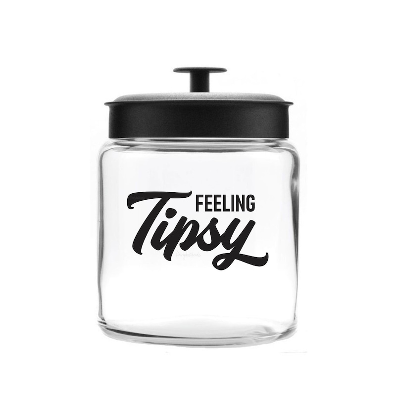 Tip Jar Label Feeling Tipsy Decal Tip Jar Sticker Computer - Etsy