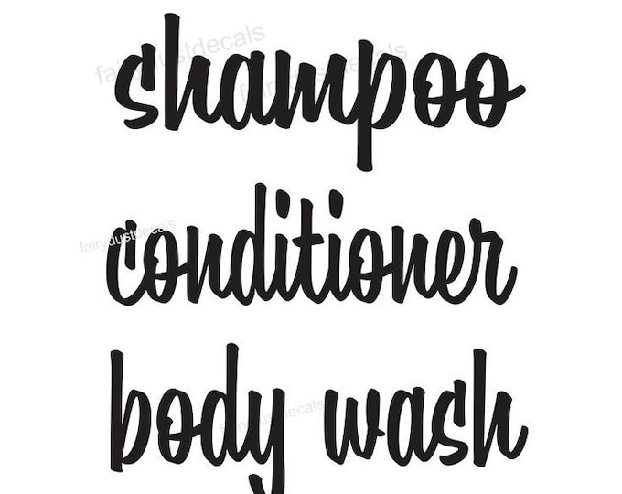 Shampoo Conditioner Body Wash Label Set Soap Dispenser Bottle | Etsy
