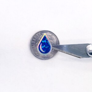 Blue Water Drop Stickers, Set of 136 Sparkly Blue Raindrop Vinyl Decals ...