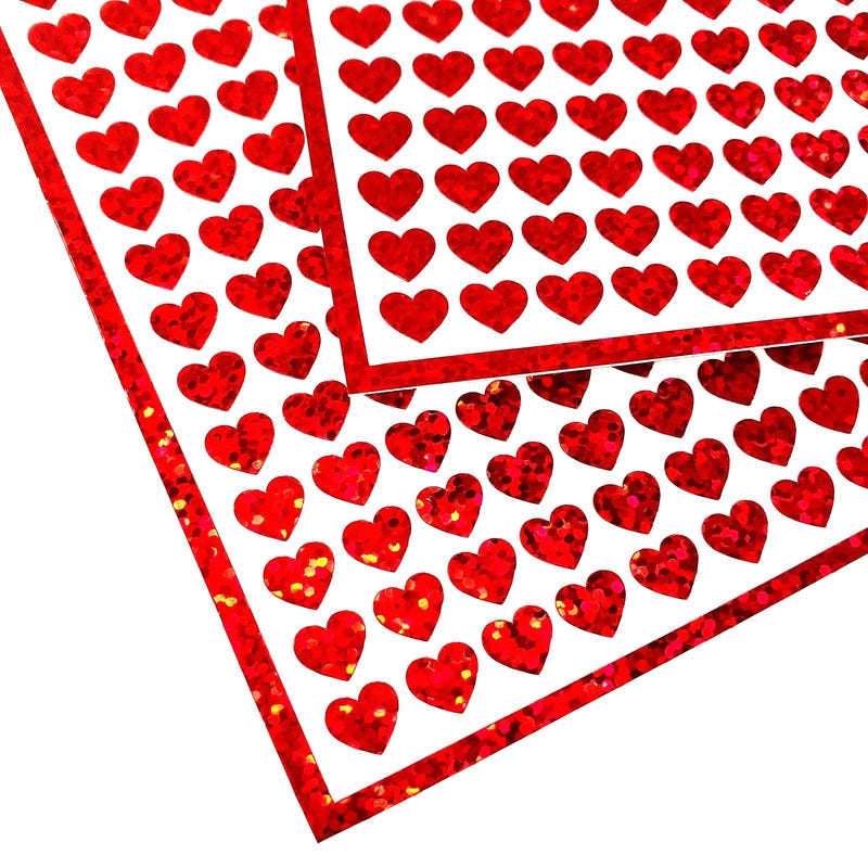 Red Heart Stickers - Etsy