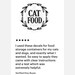 Cat Food Decal, Computer Cut Vinyl Sticker, Pet Dry Food Storage Label ...