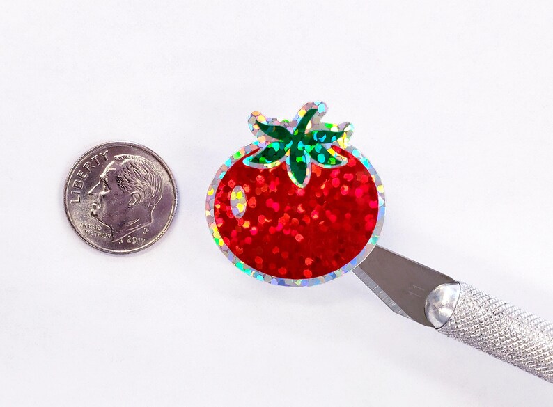 Tomato Stickers, Set of 24 Red and Green Summer Vegetable Stickers for ...