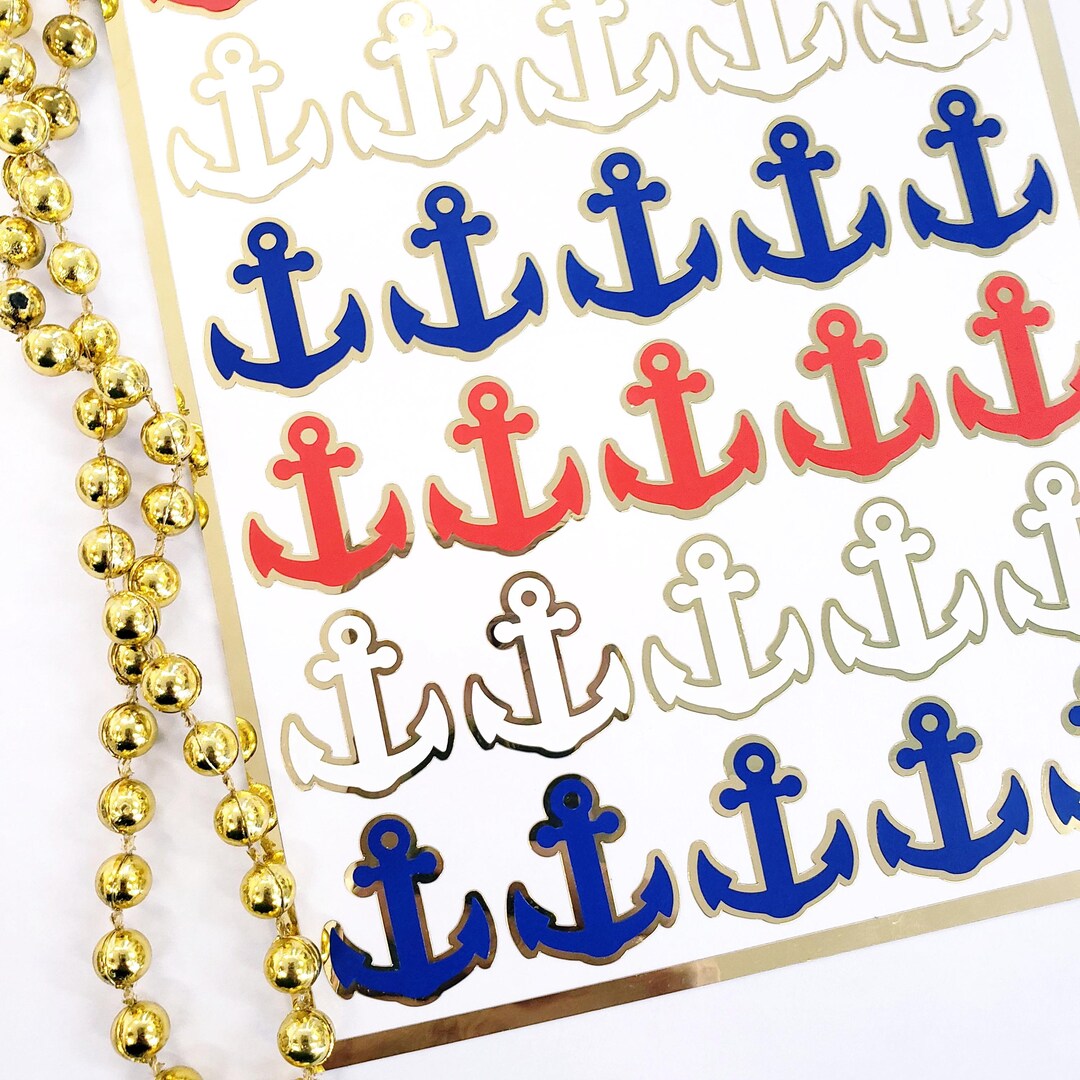 Anchor Stickers, Set of 30 Nautical Sailboat Anchors for Marina ...