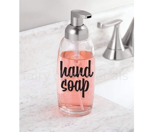 Hand Soap Label for dispenser bottle vinyl decal | Etsy