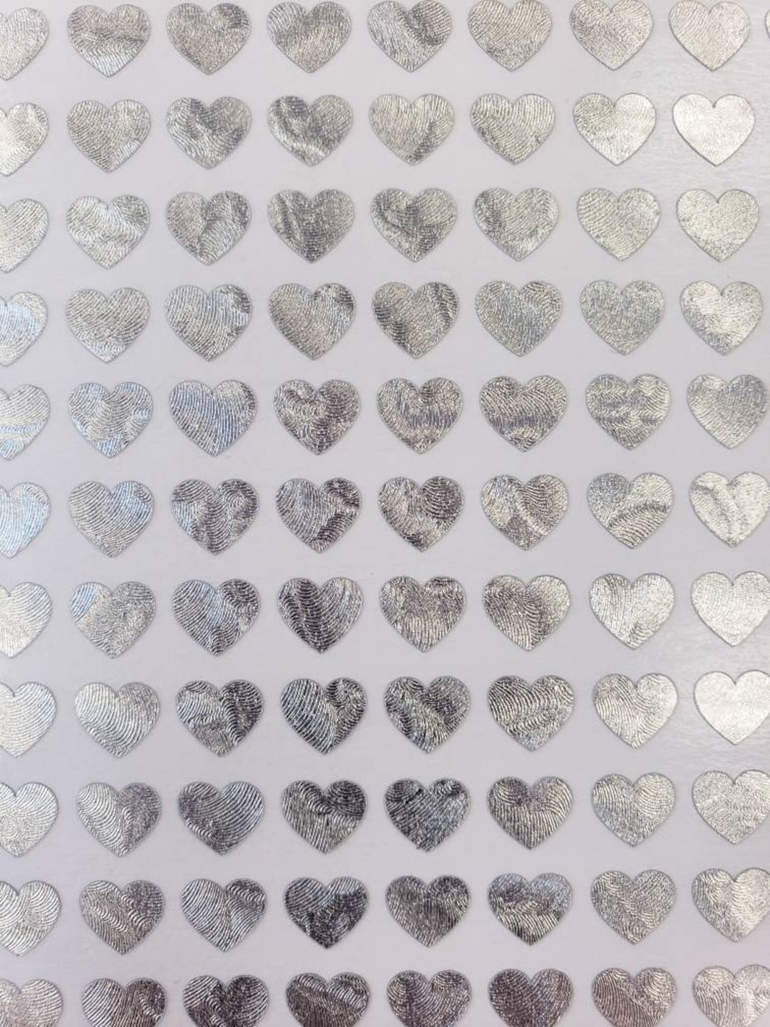 Hoja de calcomanías de corazones plateados pequeños juego de - Etsy México