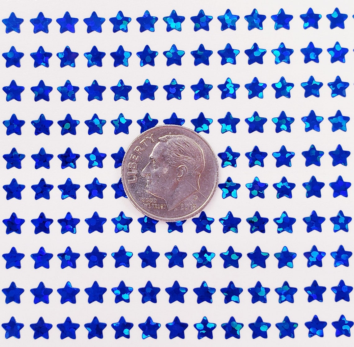 Extra Small Blue Star Stickers Set of 600 Micro Sized Sparkly - Etsy