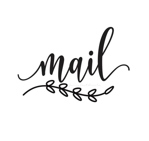 Mail Decal home and office organization mail box container | Etsy