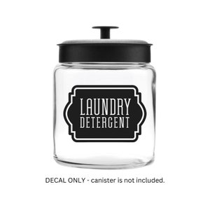 Laundry Detergent Decal, Laundry Room Soap Powder Container Sticker ...
