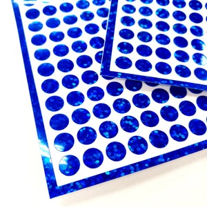 Small Blue Dots Stickers, Set of 368 Vinyl Dots for Cards, Journals ...
