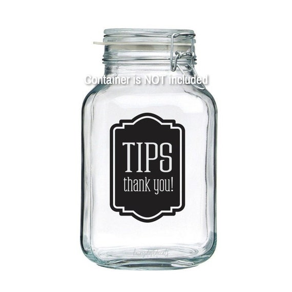Tip Jar Decal - Etsy