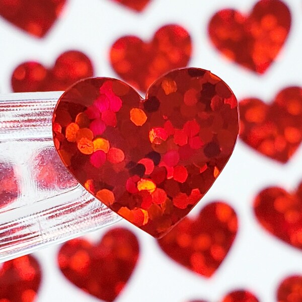 Red Heart Stickers - Etsy