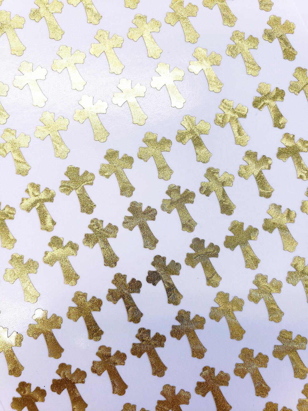 Gold Christian Cross Stickers, Set of 72 Gold Crosses, Fancy Cross ...