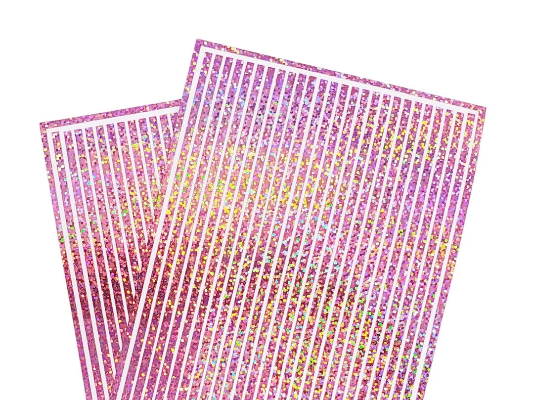 Light Pink Straight Line Border Sticker Strips Set of 26 Thin - Etsy