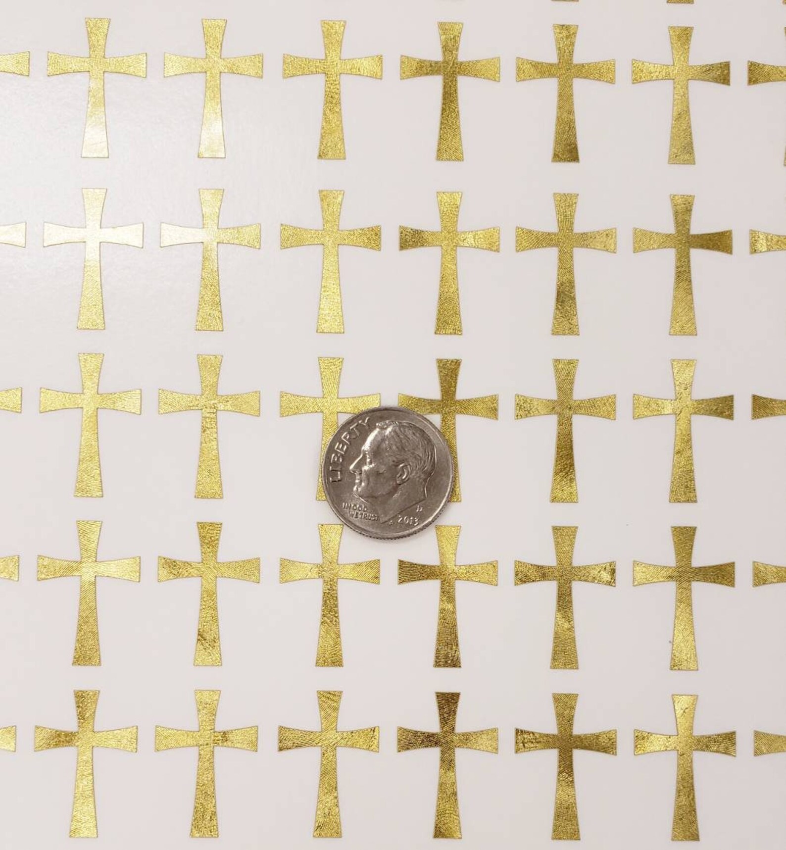 Christian Cross Stickers Gold Metallic Cross Vinyl Decals - Etsy