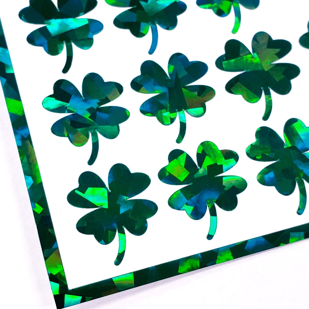 St. Patrick's Day Four Leaf Clover Stickers, Set of 48, Each Clover ...
