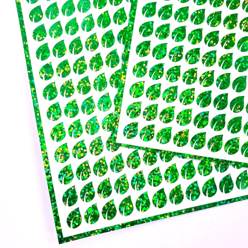 Mini Green Leaf Stickers - Etsy