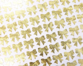 Gold Bow Stickers | Etsy