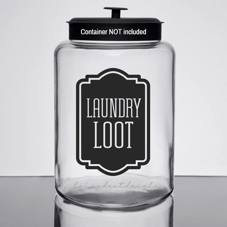 Laundry Decal Loose Spare Change Loot Computer Cut Vinyl | Etsy