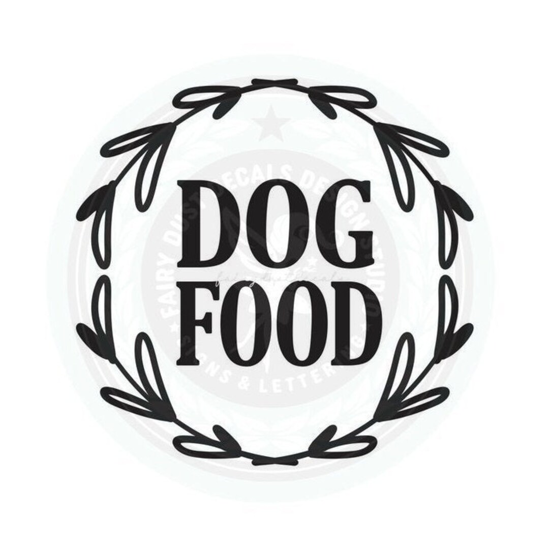 Dog Food Decal, Computer Cut Vinyl Sticker, Pet Dry Food Storage Label ...