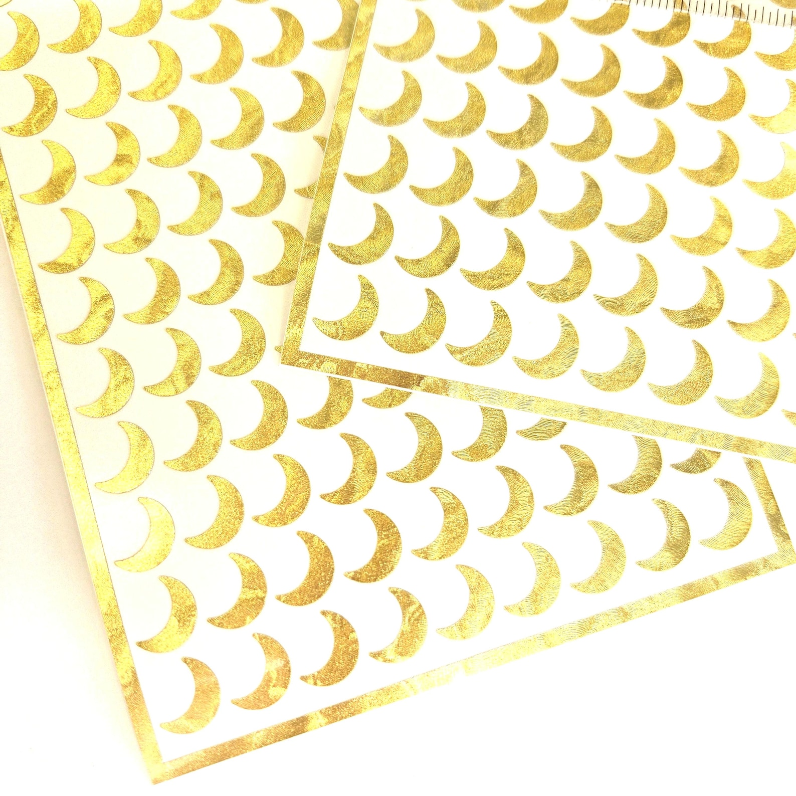 Moon Stickers, Set of 99 Small Crescent Gold Moon Vinyl Decals ...