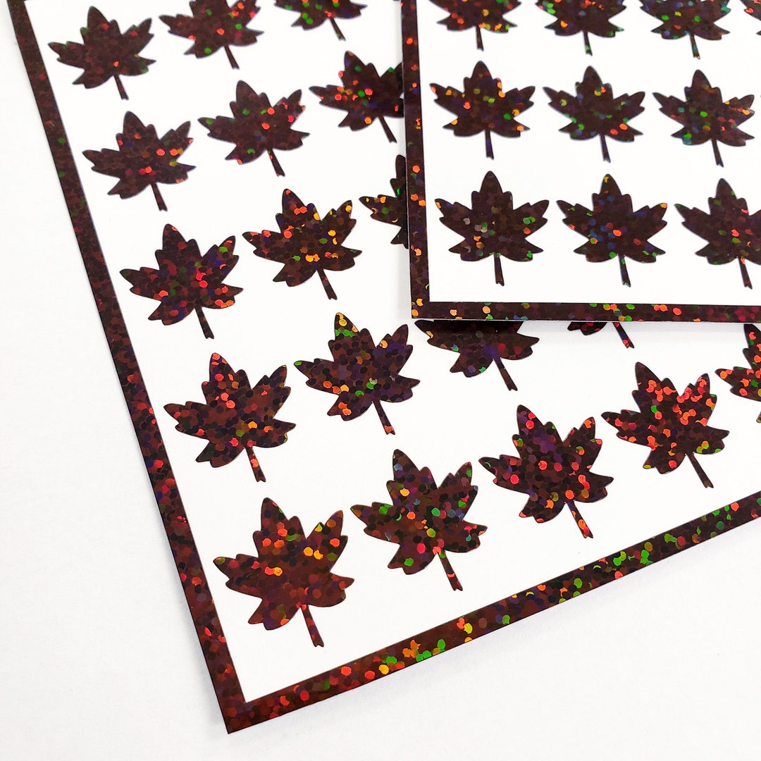Maple Leaf Stickers Set, 45 Autumn Vinyl Decals for Fall Weddings ...