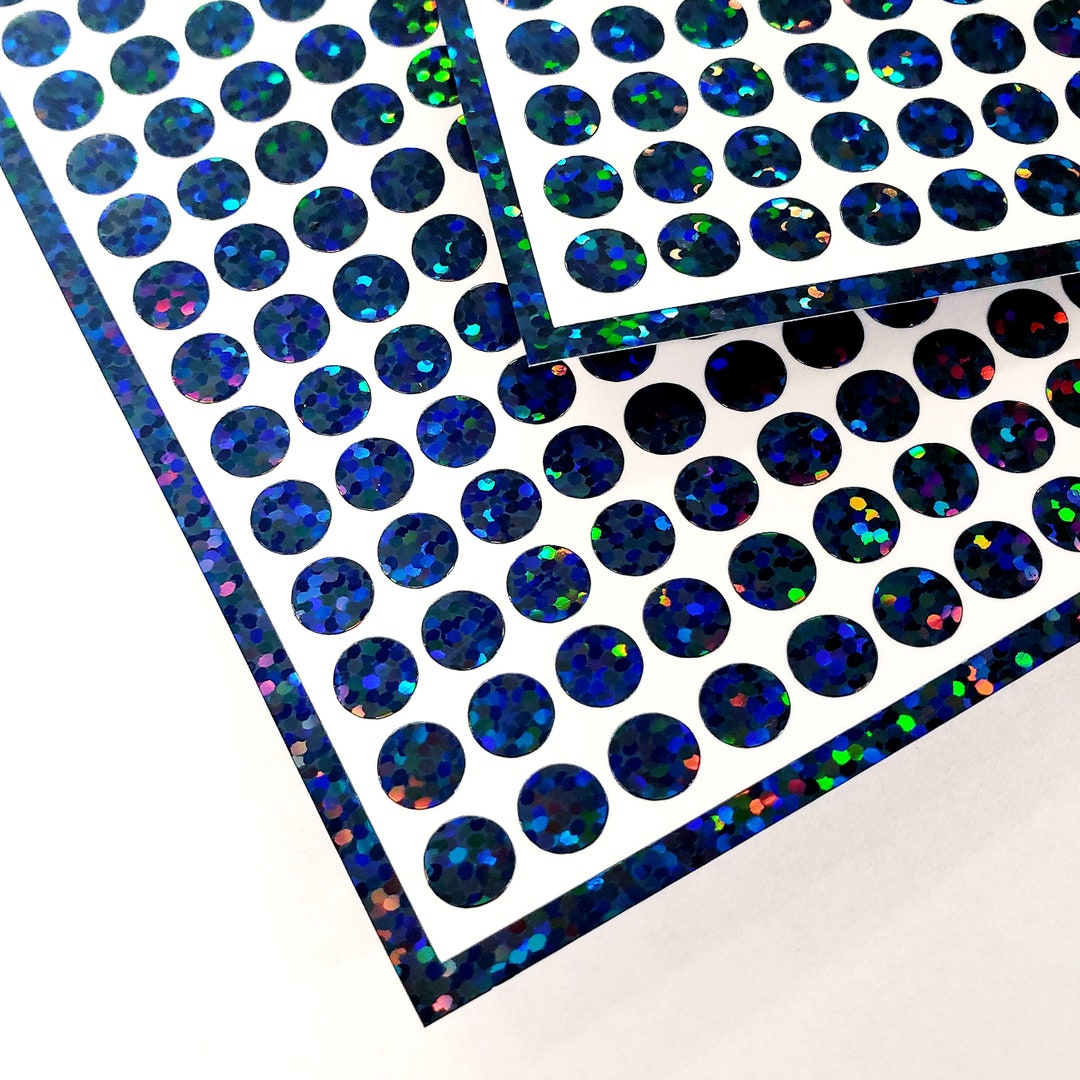 Small Black Dot Sticker Sheet, Set of 368 Glitter Vinyl Decals for ...