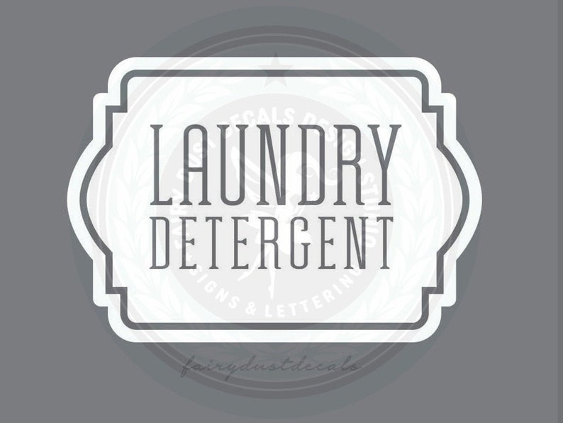 Laundry Detergent Decal Laundry Room Soap Powder Container - Etsy