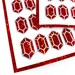 Red Gemstone Stickers, Set of 36 Small Sparkly Ruby Gem Shaped Vinyl ...
