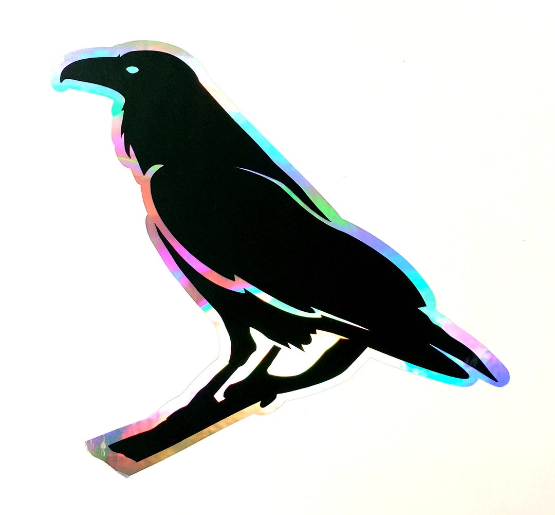 Black Raven Vinyl Sticker Halloween Decor - Etsy