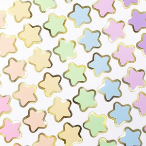 Pastel Rainbow Star Stickers, Set of 70 Small Soft Color Kawaii Stars ...