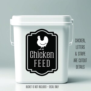 Chicken Feed Decal, Vinyl Sticker for Modern Farmhouse Decor, Bird Seed ...