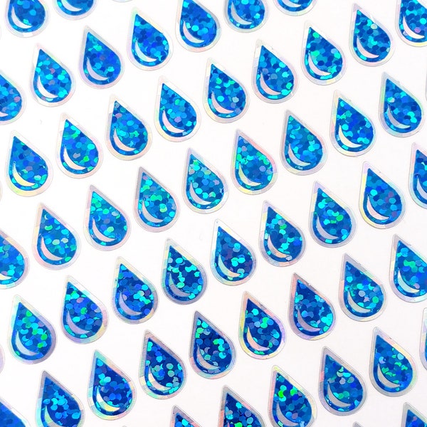 Rain Drop Stickers - Etsy