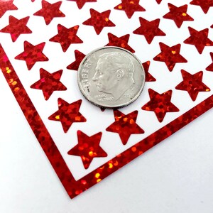 Red Stars Sticker Sheet, Set of 192 Star Vinyl Decals, Decorative ...
