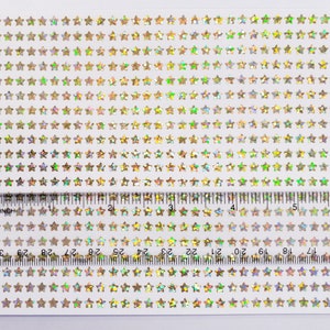 Extra Small Gold Star Stickers, Set of 600 Micro Sized Golden Star ...