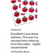 Tomato Stickers, Set of 24 Red and Green Summer Vegetable Stickers for ...
