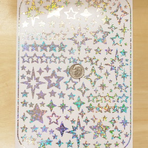Holographic Star Stickers, Set of 100 Various Stars for Journals ...