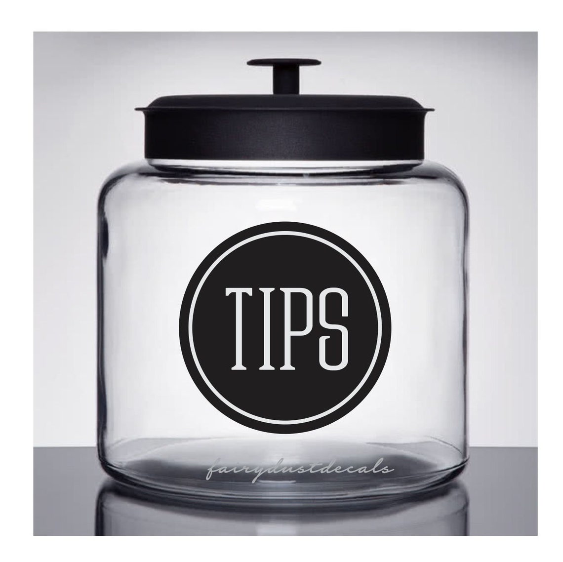 Tip Jar Decal Tips Canister Sticker Waitress Bartender Hair | Etsy
