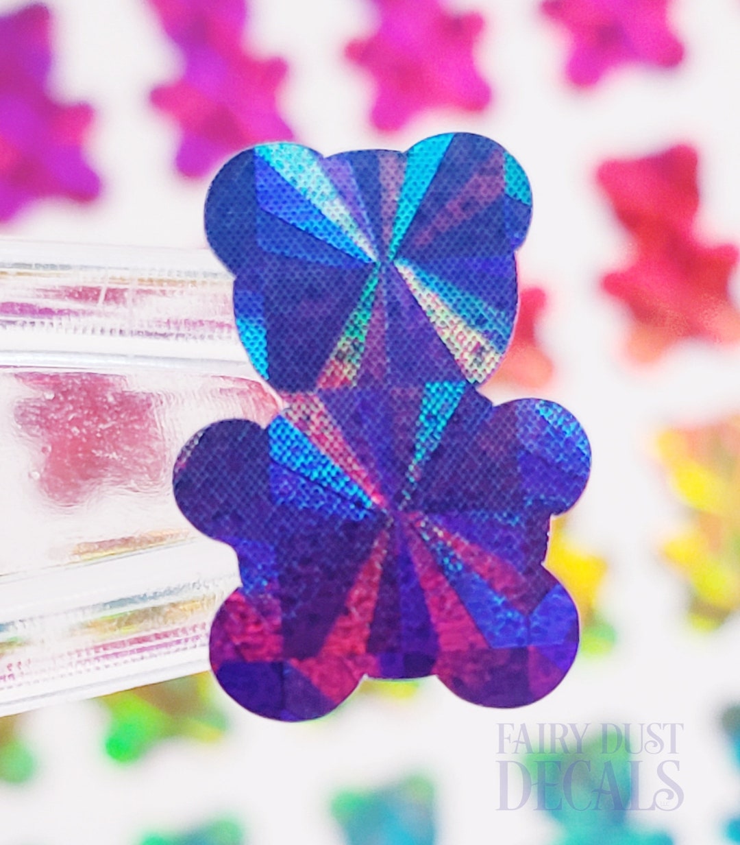Rainbow Gummy Bears Stickers Set of 100 Cute Bear Shaped - Etsy