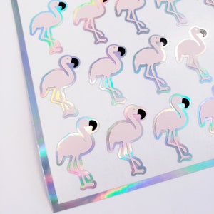 Flamingo Stickers, Set of 25 Blush Pink and Gold Bird Stickers for ...