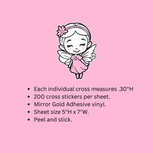 Extra Small Cross Stickers, Set of 200 Mirror Gold Religious Crosses ...