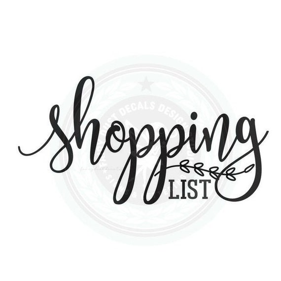 Shopping List Decal Food Shop List Command Center - Etsy