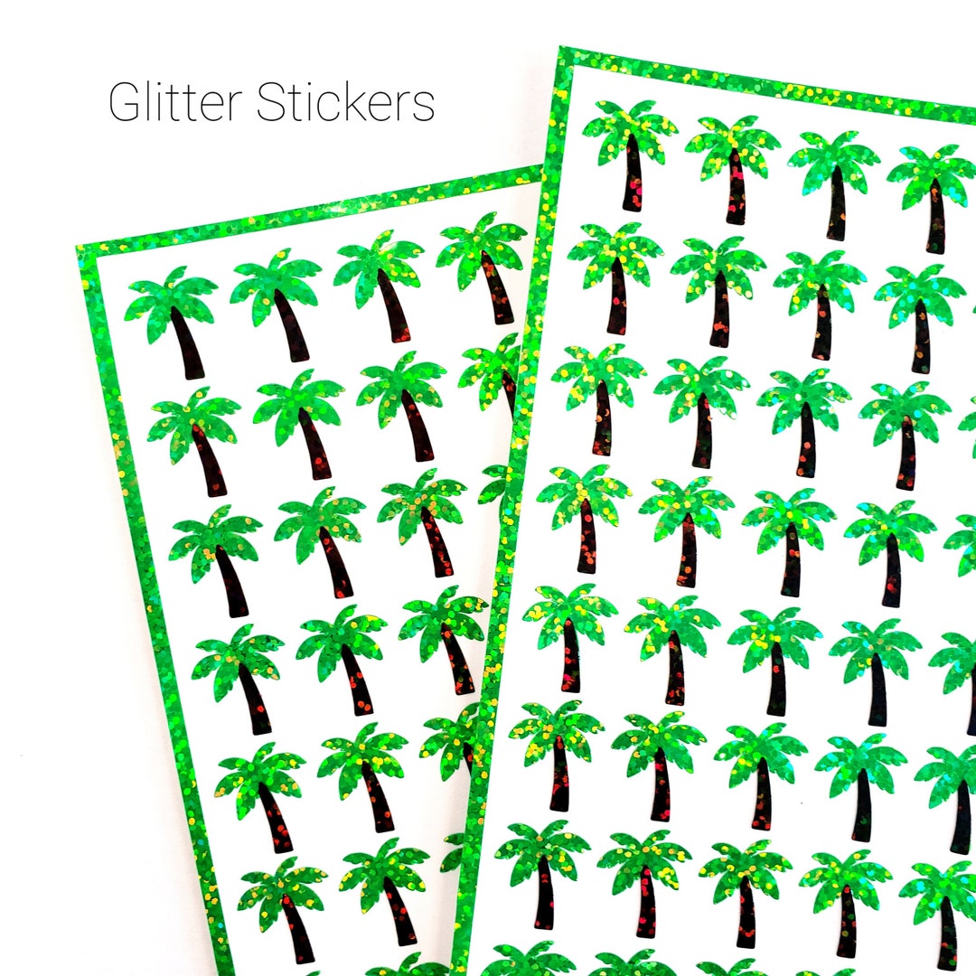 Tropical Palm Tree Stickers, Set of 48 Palm Tree Vinyl Decals ...