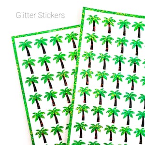 Tropical Palm Tree Stickers, Set of 48 Palm Tree Vinyl Decals ...