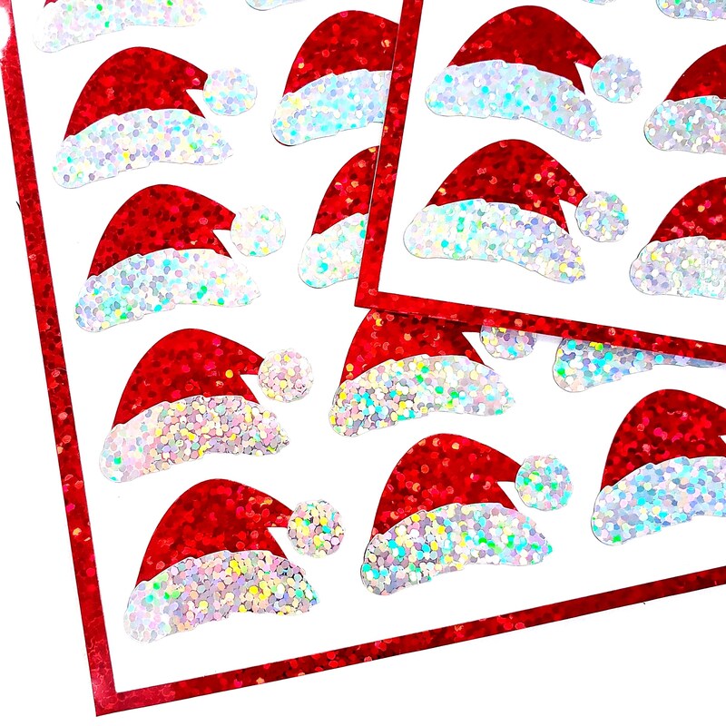 Santa Hat Stickers - Etsy