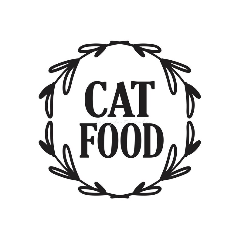 Cat Food Decal computer cut vinyl sticker pet dry food | Etsy