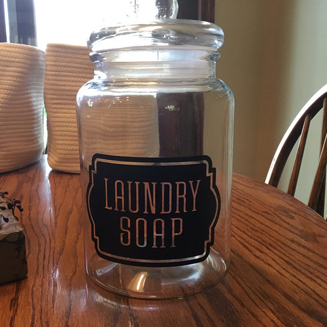 Laundry Soap Decal organized laundry room cleaning products | Etsy