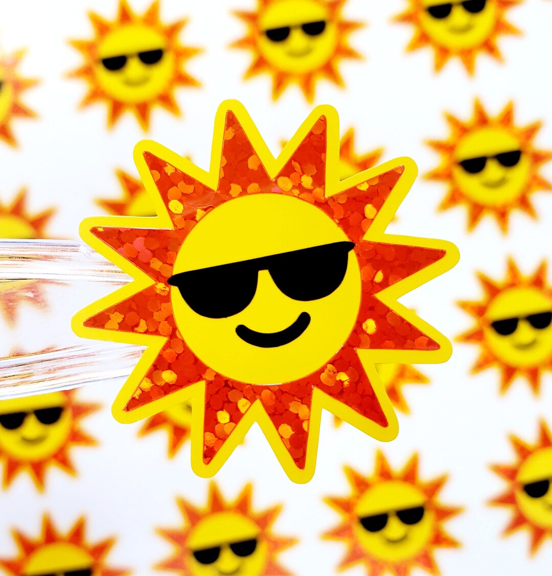 Sun Stickers Set of 6 Happy Sunshine Vinyl Decals for - Etsy